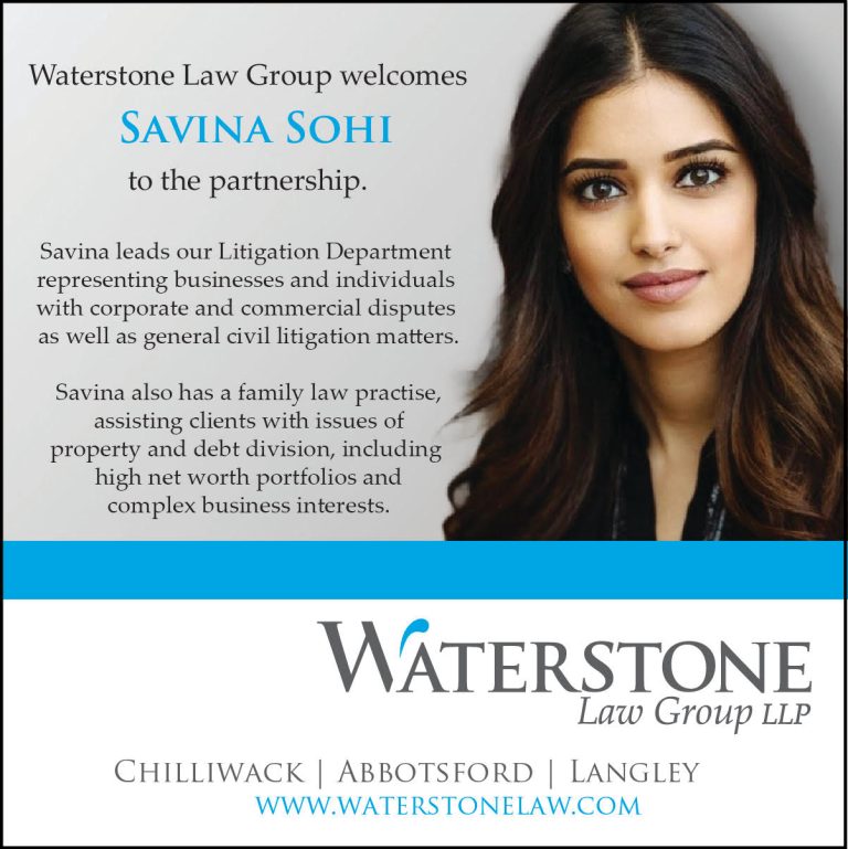 Waterstone Law Group LLP - Waterstone Welcomes New Partner Savina Sohi